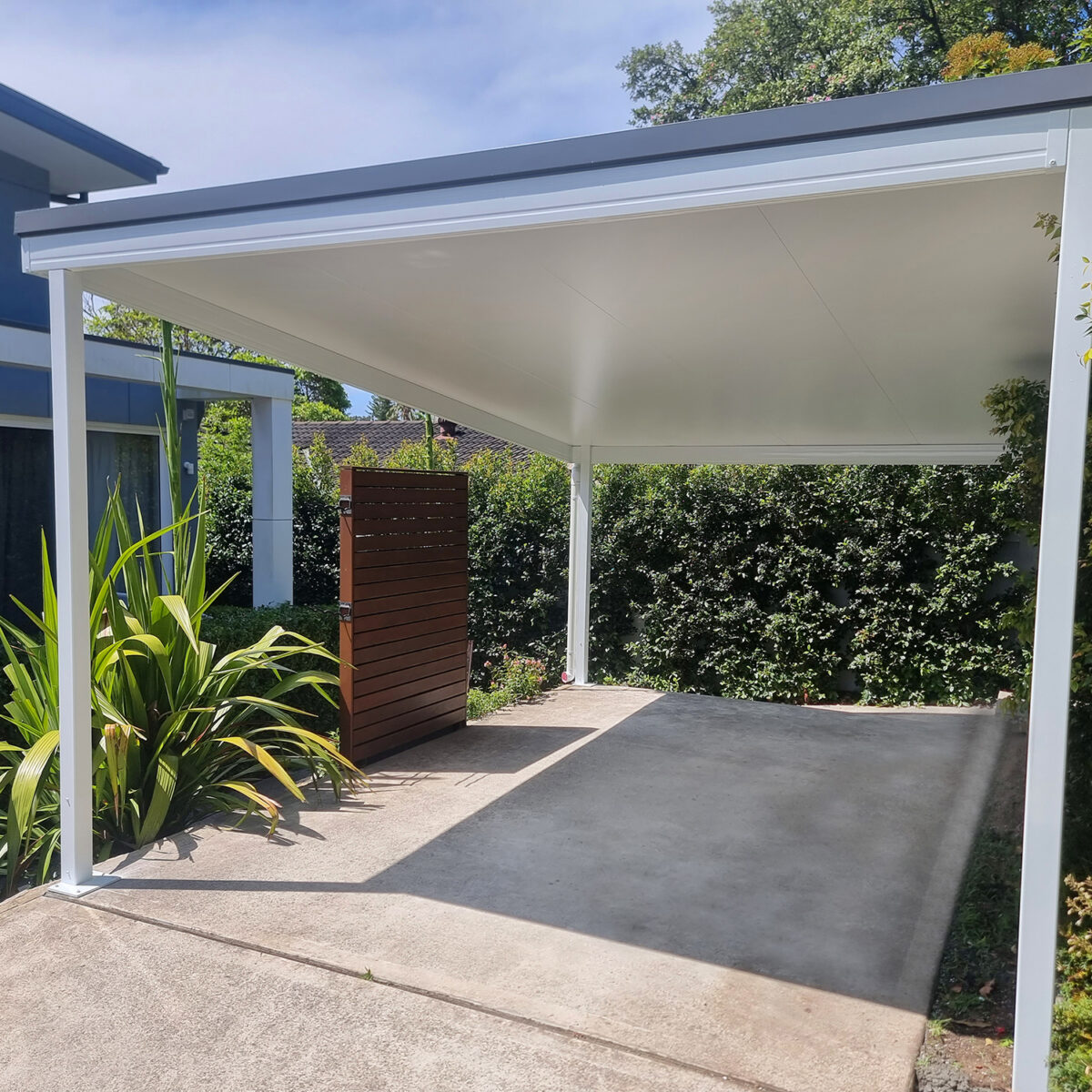 DIY Freestanding Flat Roof Carport Kit | Modern & Reliable