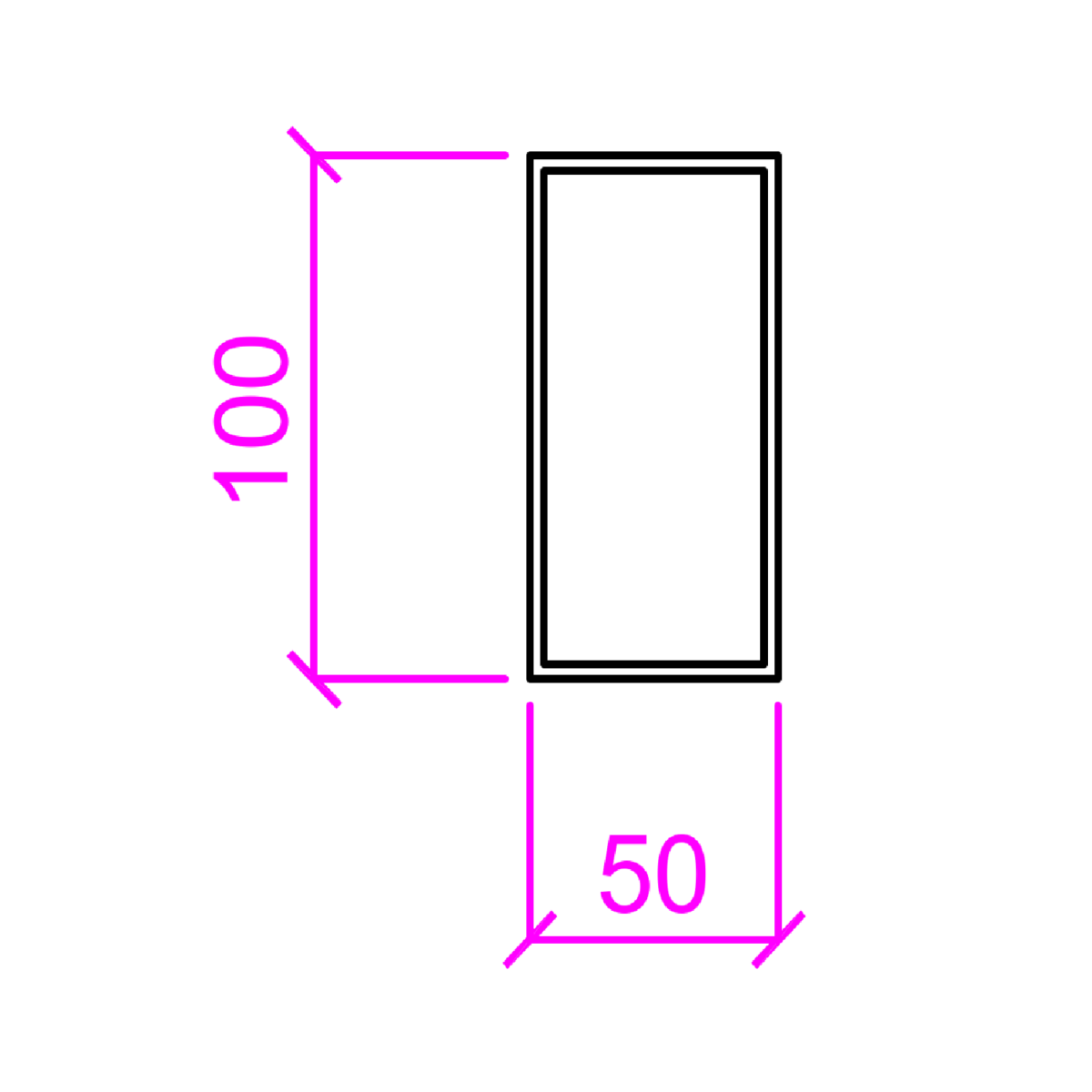 Buy Aluminium Patio Beam 100x50x3mm - 8000mm Length